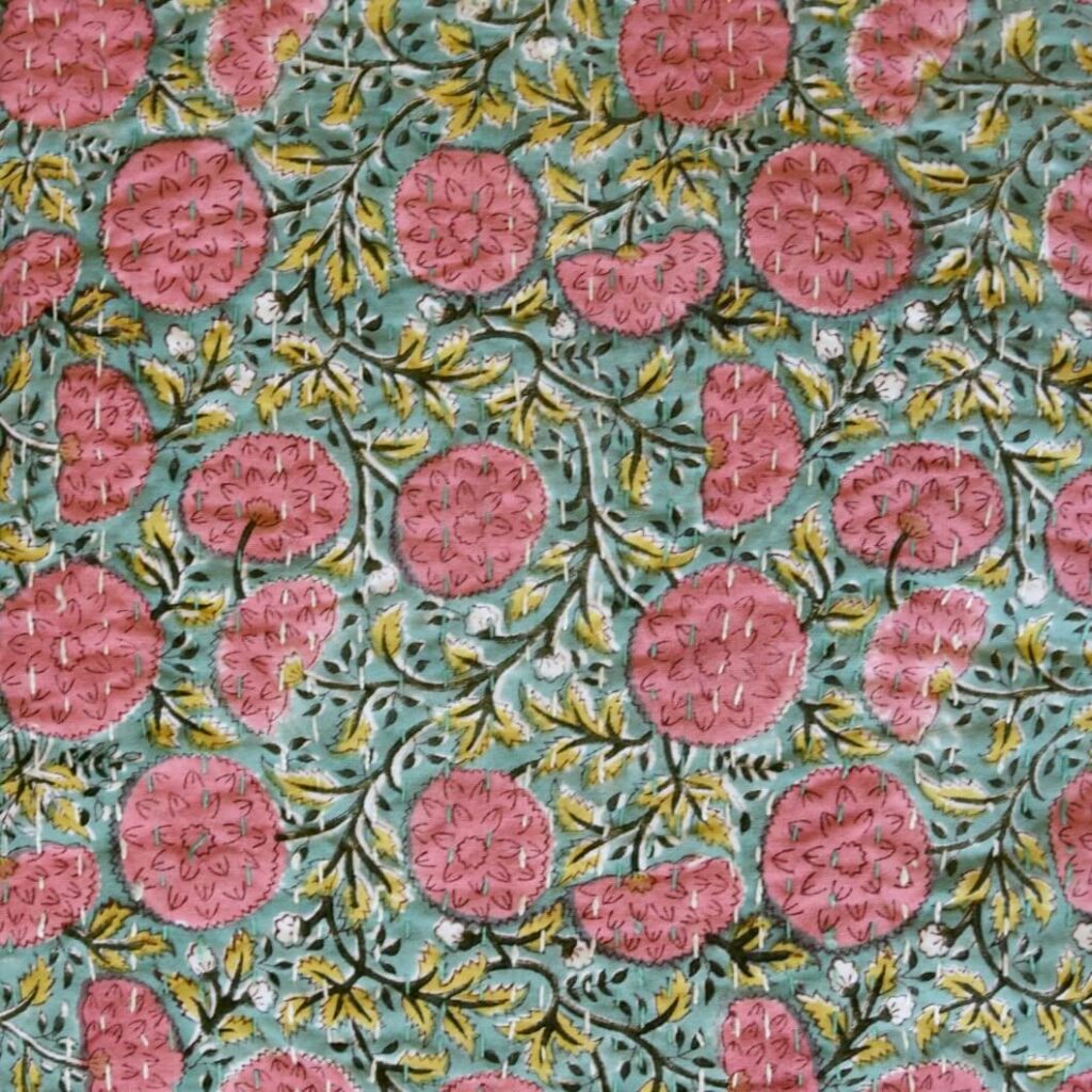 Kakori Single Hand Block Printed Coverlet - Andsara