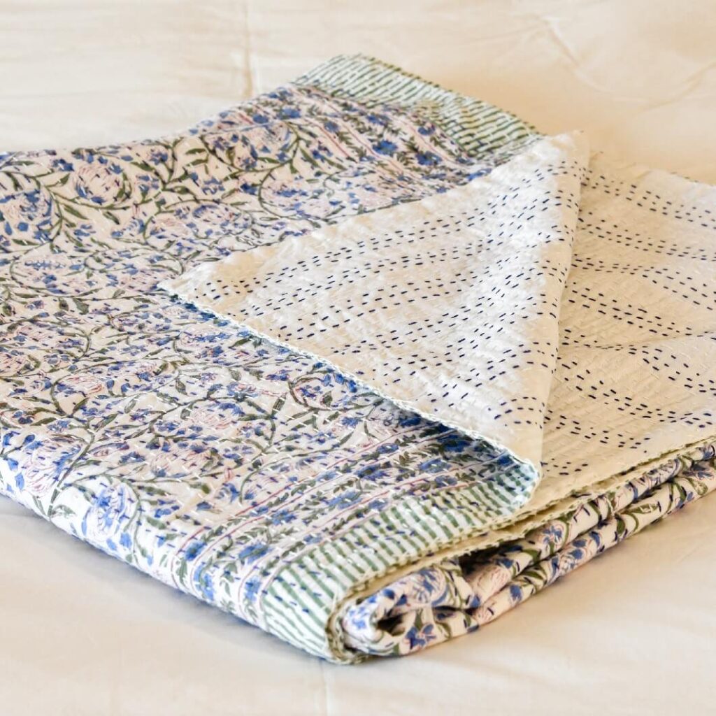 Narwana Hand Block Printed Coverlet - Andsara