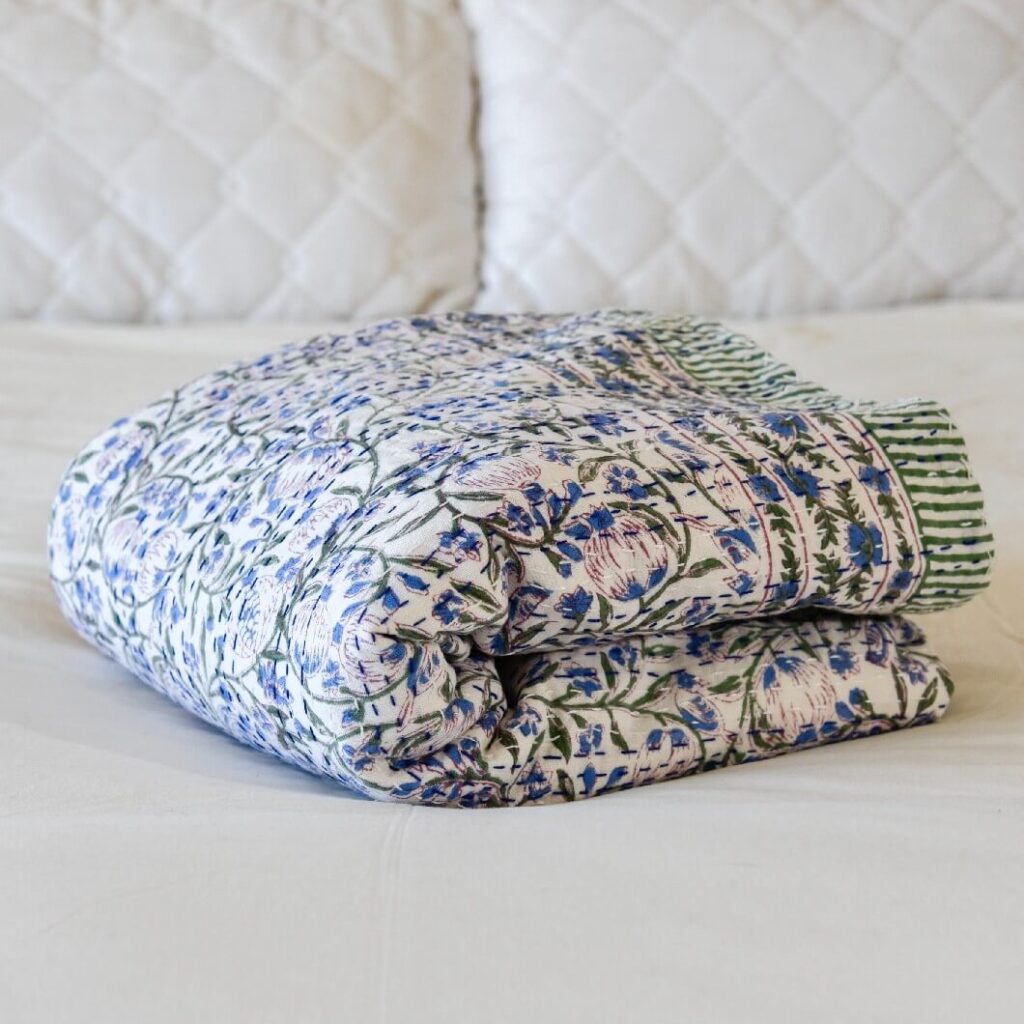 Narwana Hand Block Printed Coverlet - Andsara