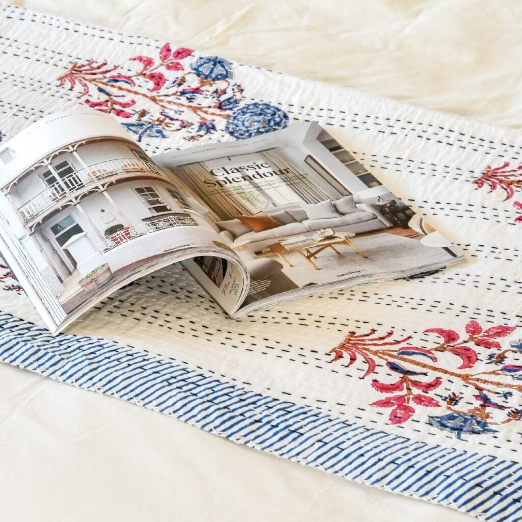 Tirora Hand Block Printed Coverlet - Andsara